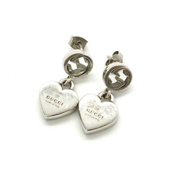 Gucci | Bags | Gucci Interlocking Gg Logo Heart Earrings | Poshmark